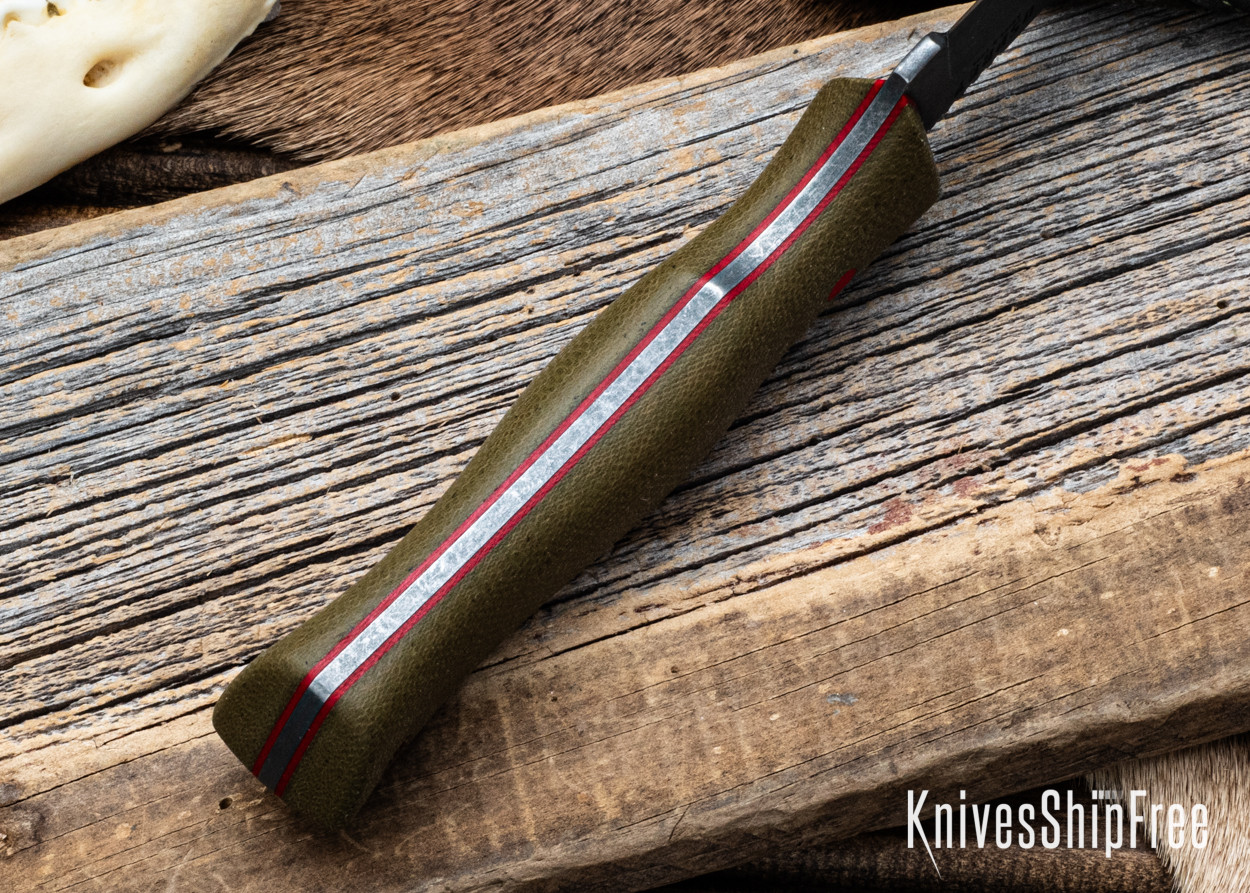 Osprey Knife & Tool: Warthog - OD Green Canvas Micarta - Cherry Red G10 ...