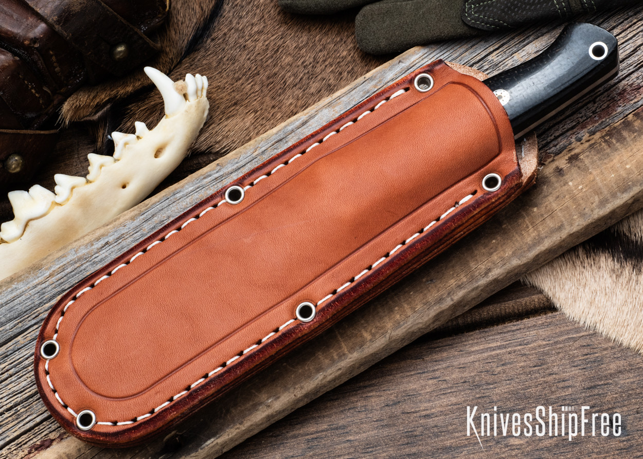 Bark River Knives: UP Gunny 3V - Black G-10 - Full Height Grind