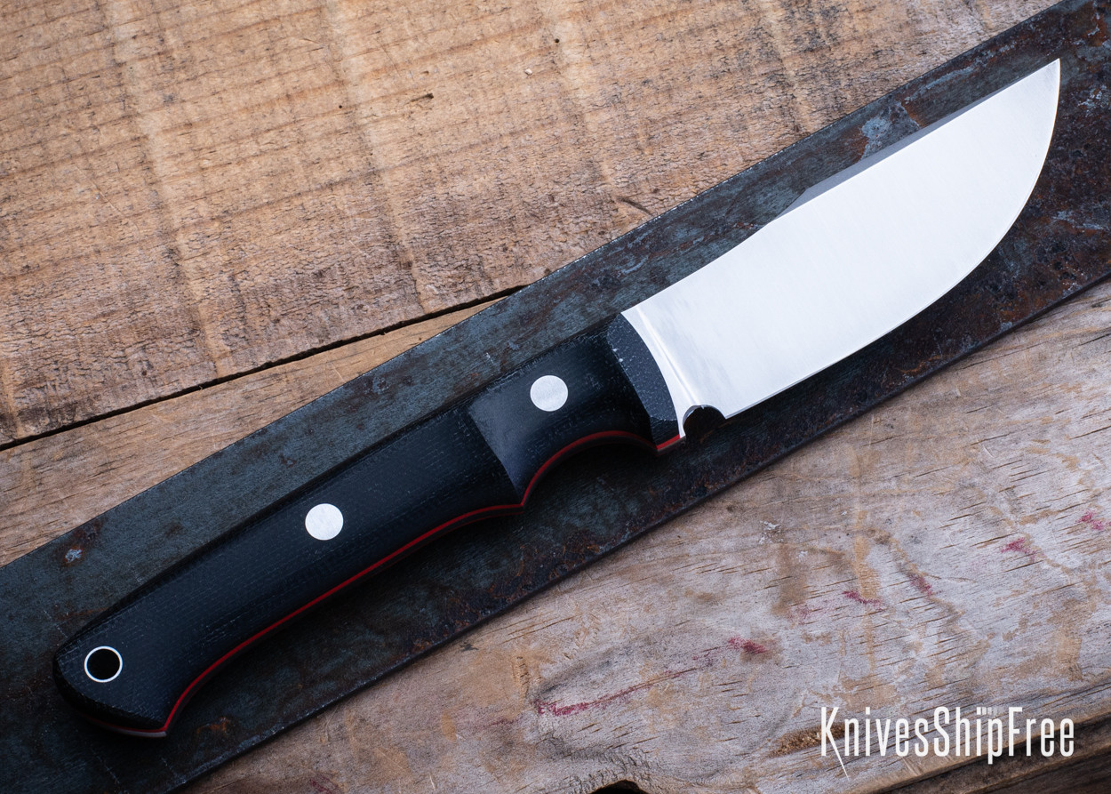 Lishen Knives: Lovecraft - Matte Black Canvas - Aluminum Pins - Red ...
