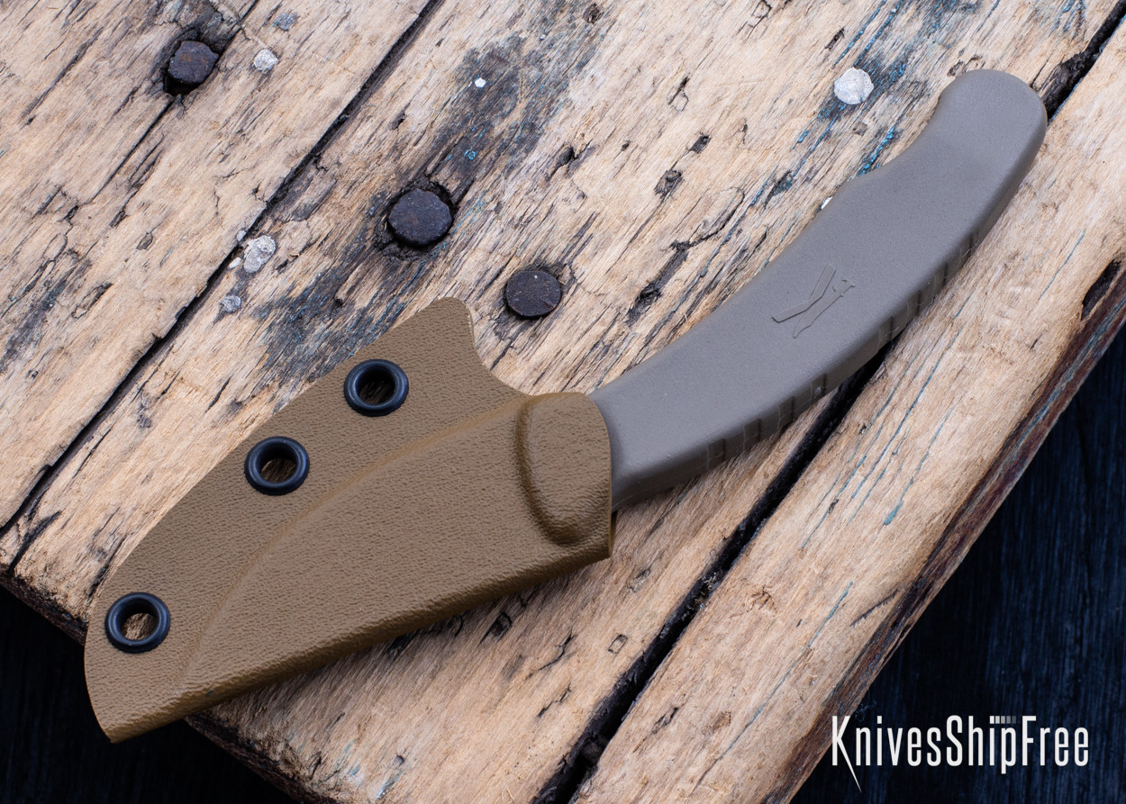 Ed's Manifesto & Kopis Designs: L-Via Field Knife - Tan - Acid Stonewash