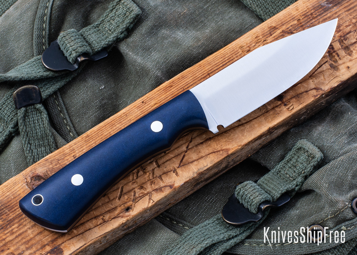 Lishen Knives: Pathfinder - Blue Richlite - Matte - Aluminum Pins - AEB ...