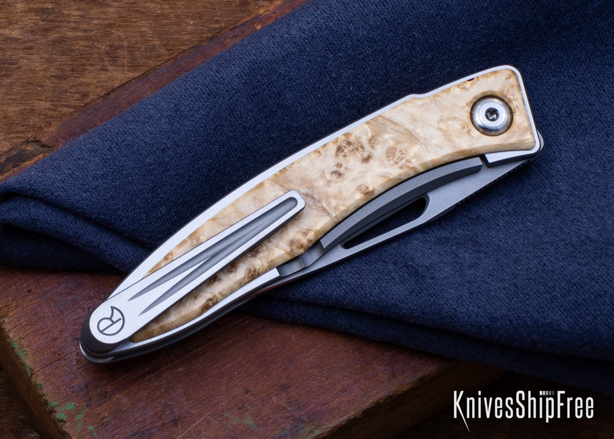 Chris Reeve Knives: Mnandi - Box Elder Burl - CR08LK005