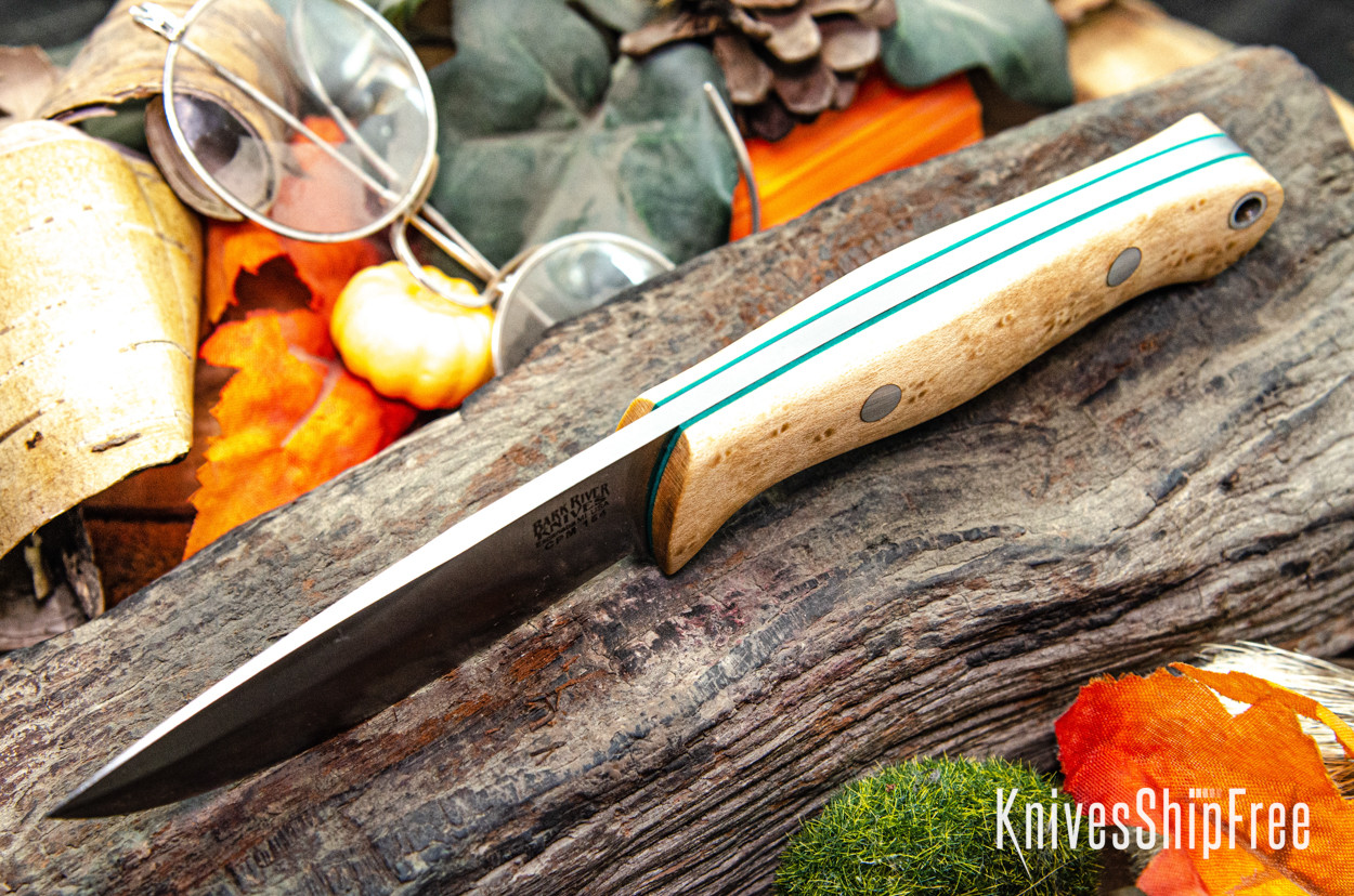 Bark River Knives: North Country EDC - CPM 154 - Birdseye Maple - Green ...