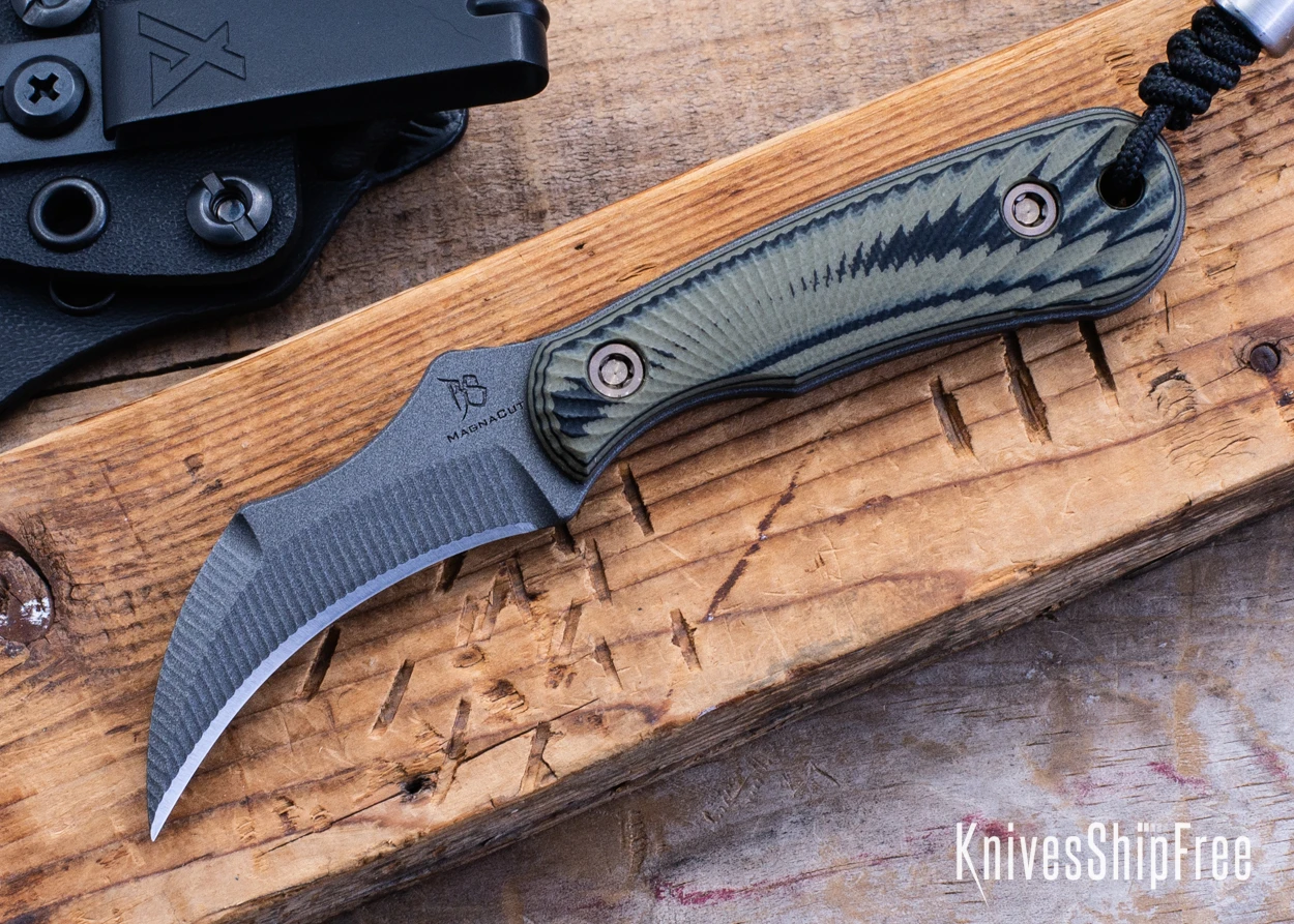 RMJ Tactical: Gym Rat - Dirty Olive G-10 - CPM-MagnaCut - Tungsten Cerakote