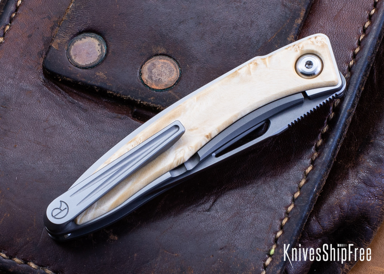 Chris Reeve Knives: Mnandi - Box Elder Burl - CR02DL009