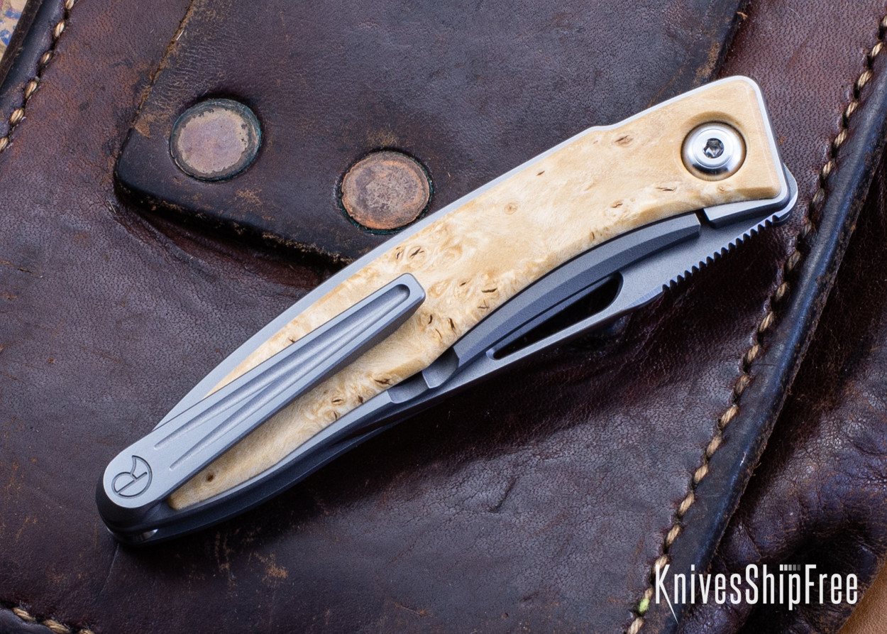 Chris Reeve Knives: Mnandi - Box Elder Burl - CR02DL010
