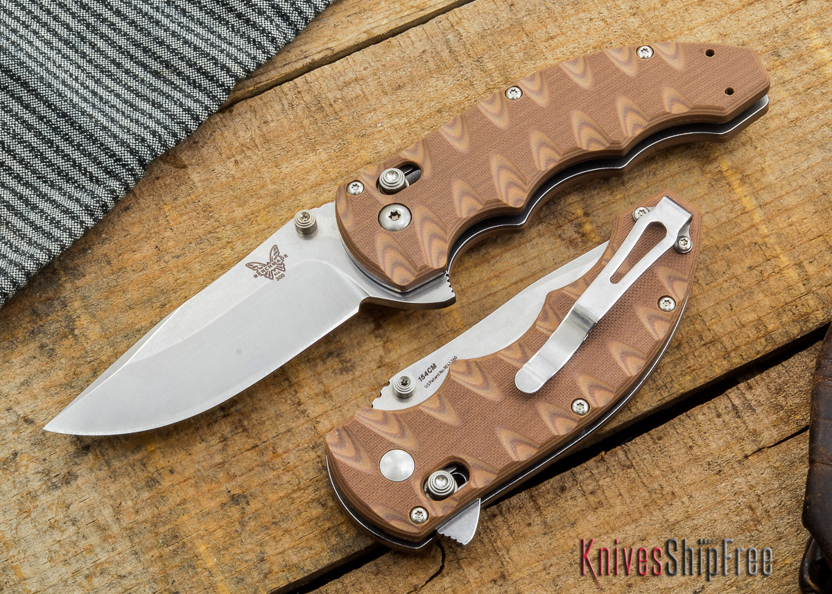 Buy Benchmade Knives: 300SN Axis Flipper - Tan G-10 - Ships Free