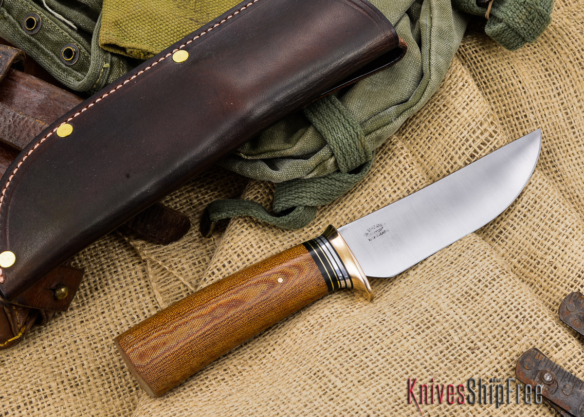 Malosh Custom: 5" Hunter - Brown Micarta