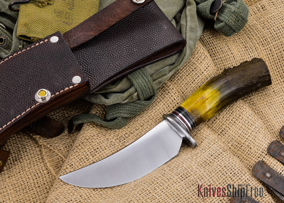 Malosh Custom: 4 1/2" Skinner - Mule Deer Handle - 2