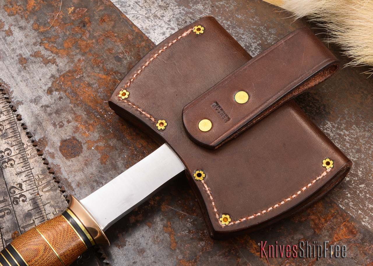 Mike Malosh: Double Bit Hatchet - Natural Canvas Micarta / Natural Stag