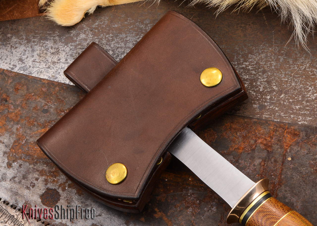 Mike Malosh: Double Bit Hatchet - Natural Canvas Micarta / Natural Stag
