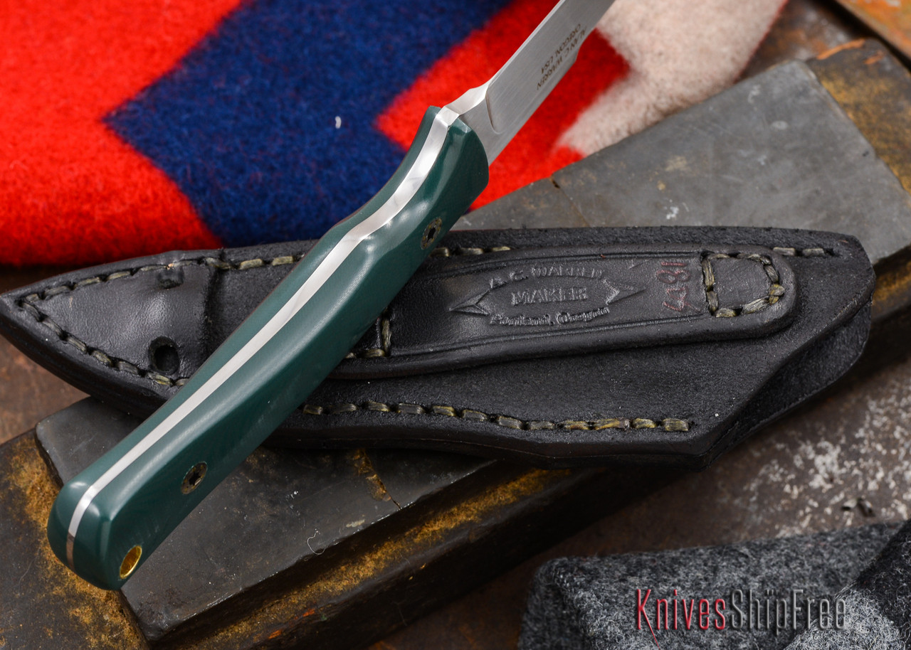 Alan Warren Knives: Custom Neck Knife - Forest Green G-10 - #1805