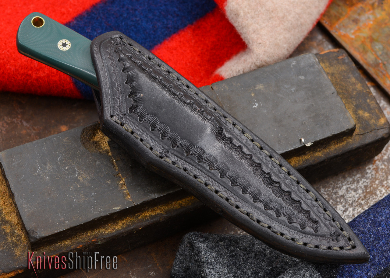 Alan Warren Knives: Custom Neck Knife - Forest Green G-10 - #1805