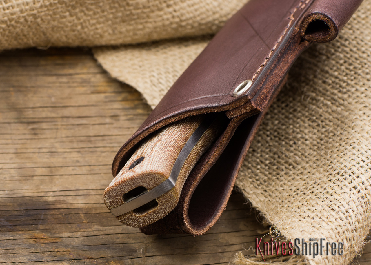 Fiddleback Forge: Production Duke - Natural Canvas Micarta - S35VN