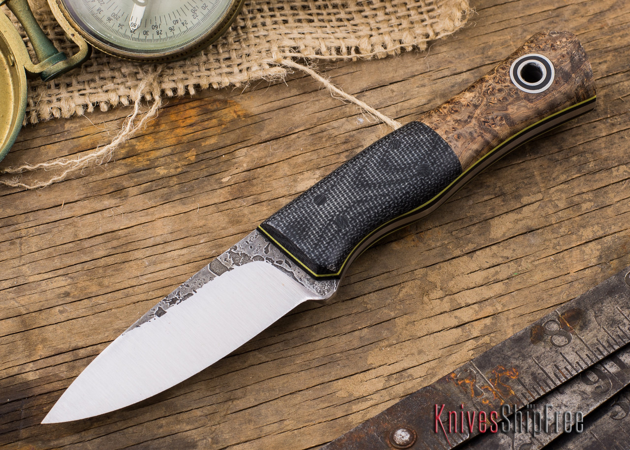 Buy Fiddleback Forge: Esquire - Curly Maple - Black Bolster