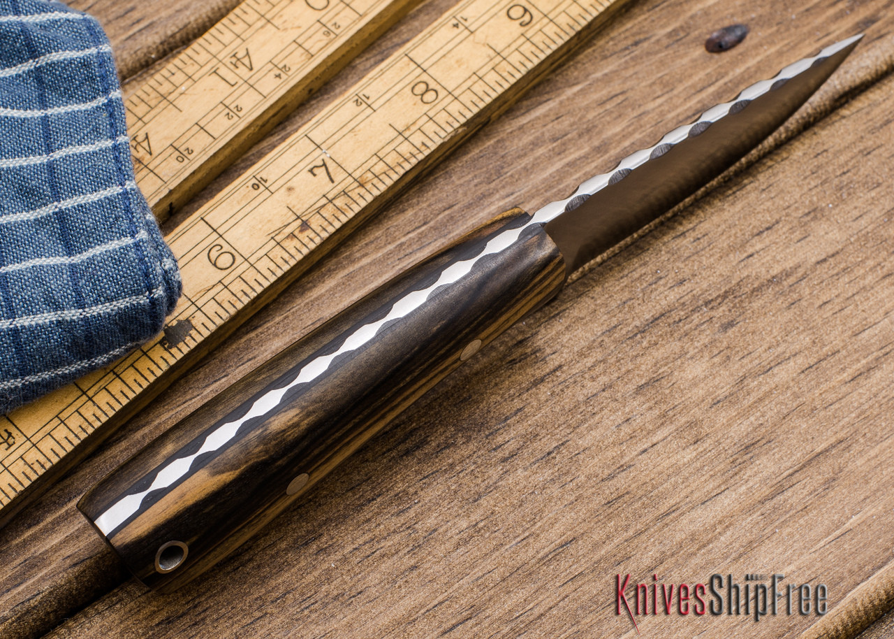 Cross Knives: Boy's Hunter Knife - Black & White Ebony - Black Liners ...