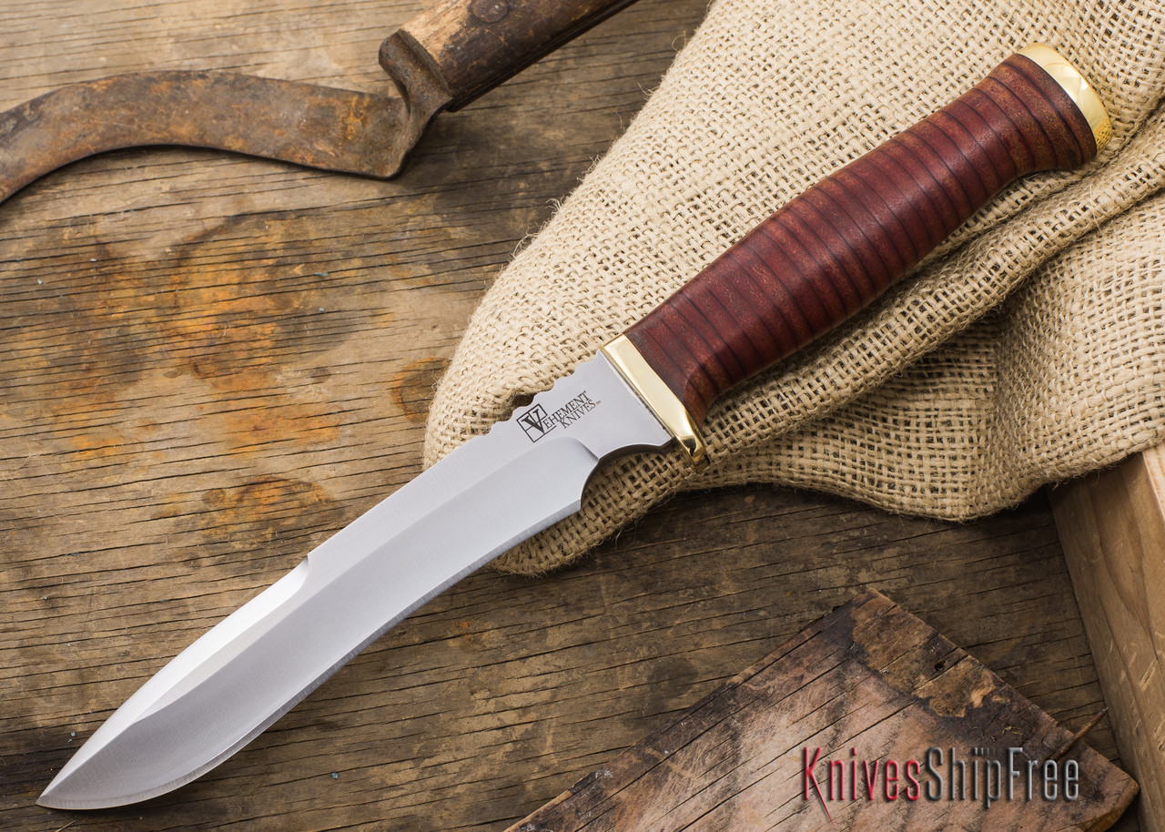 Vehement Knives: 101'er - Stacked Leather - #28