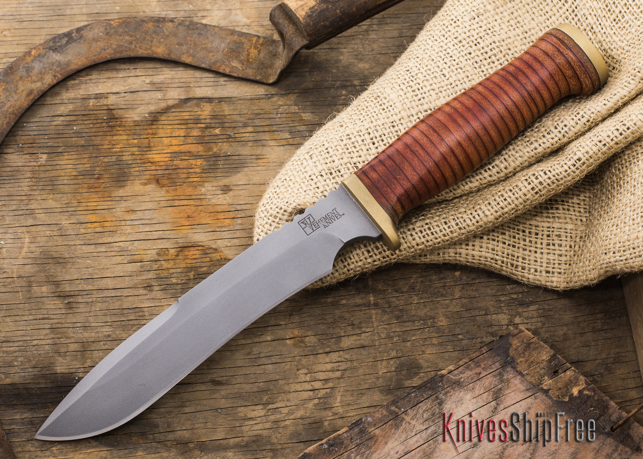 Vehement Knives: 101'er - Stacked Leather - #32
