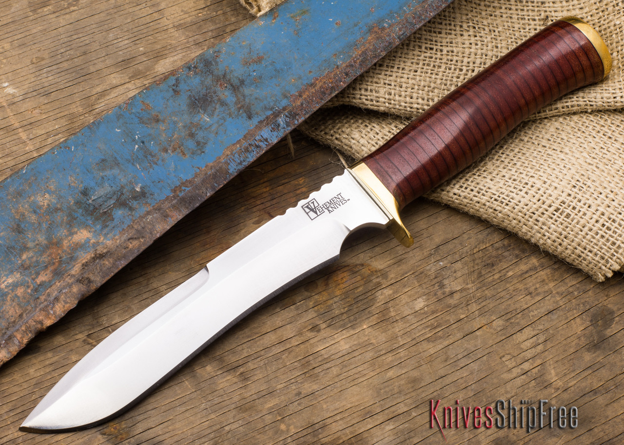 Vehement Knives: 101'er - Stacked Leather - #33