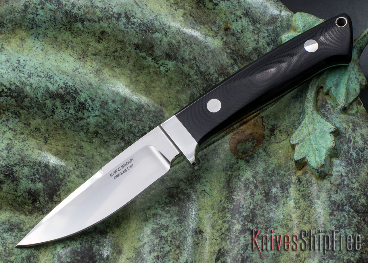 Alan Warren Knives: Custom Hunter - Black G-10