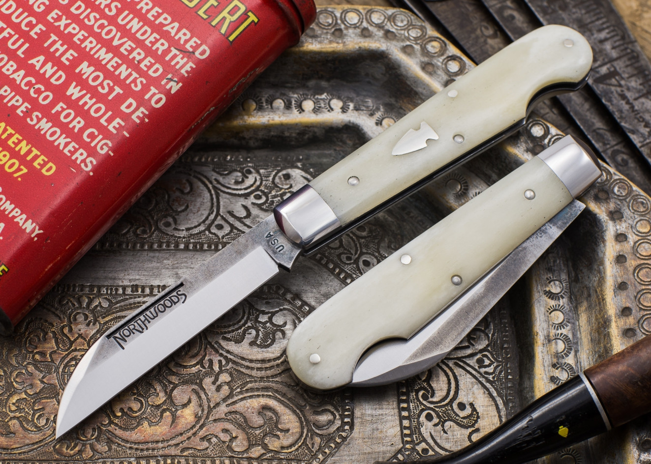 Northwoods Knives: Michigan Jack - Oiled White Camel Bone