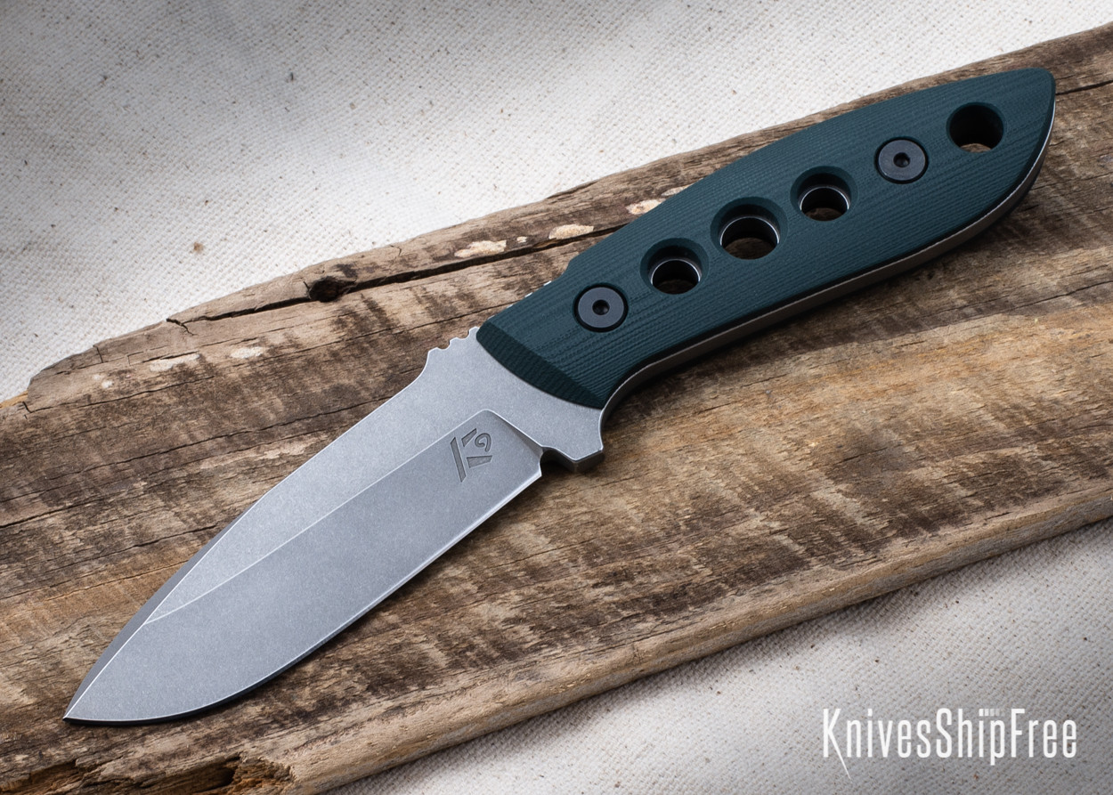 Krein Knives: K9 Model 6 - Textured Forest Green G-10 - Tumbled D2 ...