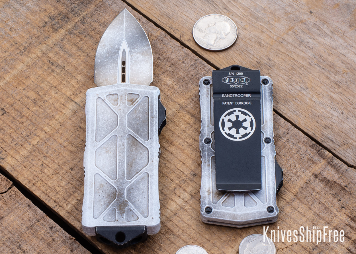 Microtech: Exocet - Auto OTF - Double Edge - Sandtrooper - White Coated ...