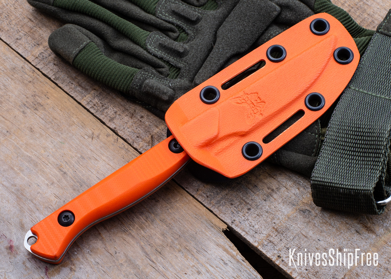 Benchmade Knives: 15700 Flyway - Bird & Trout Fixed Blade - Orange G-10 ...
