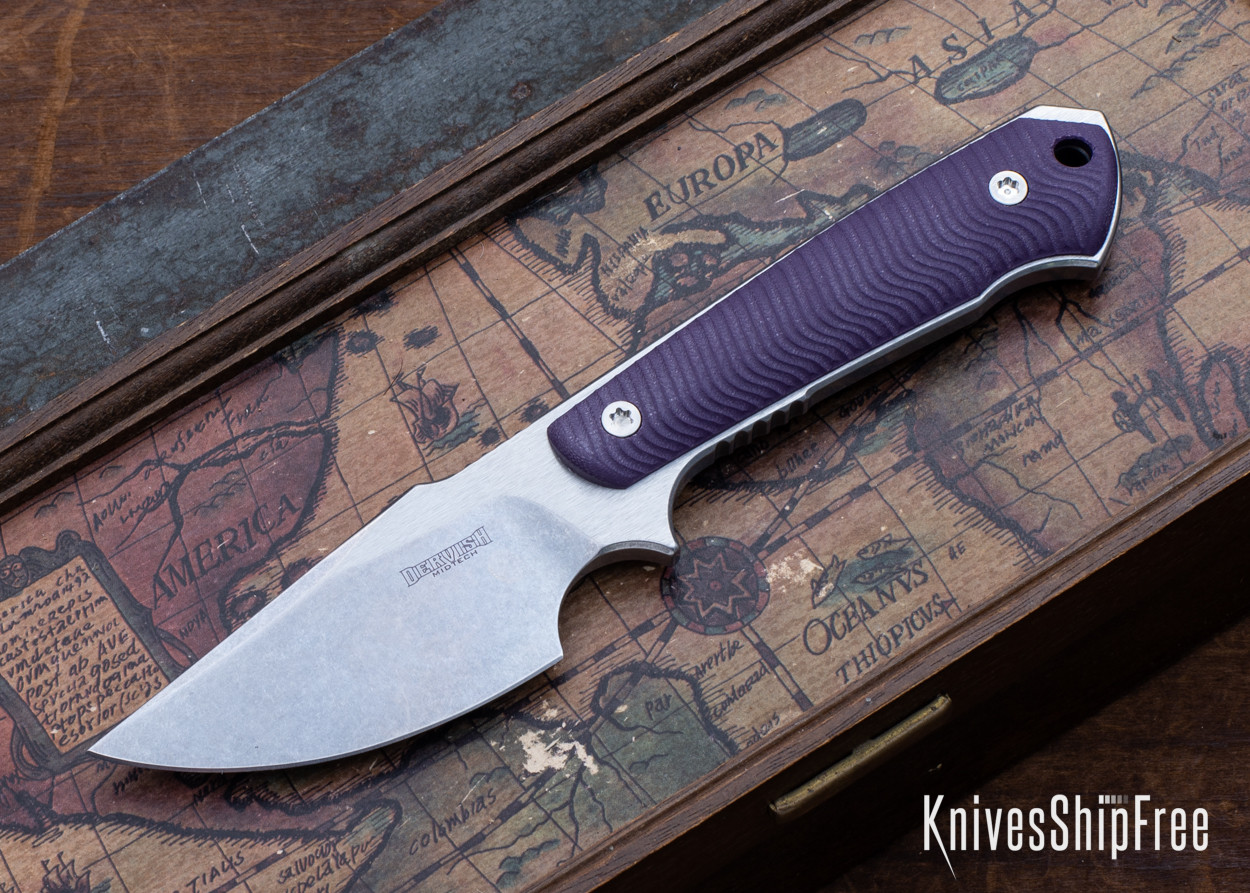 Dervish Knives: Prima - Blue/Black Camo Carbon Fiber - 2 Tone Nitro-V