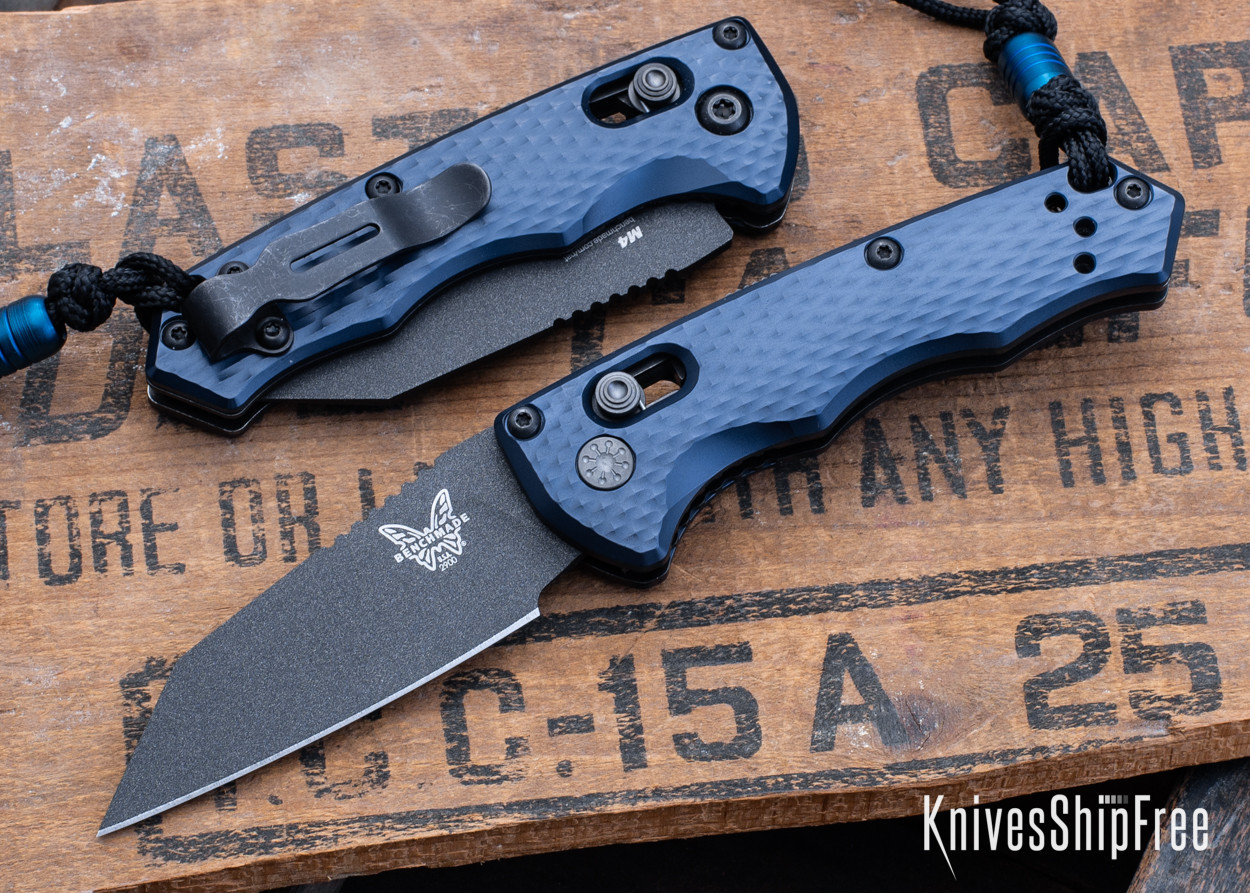 Benchmade Knives: 2900BK Auto Immunity - Crater Blue Aluminum - CPM-M4 ...