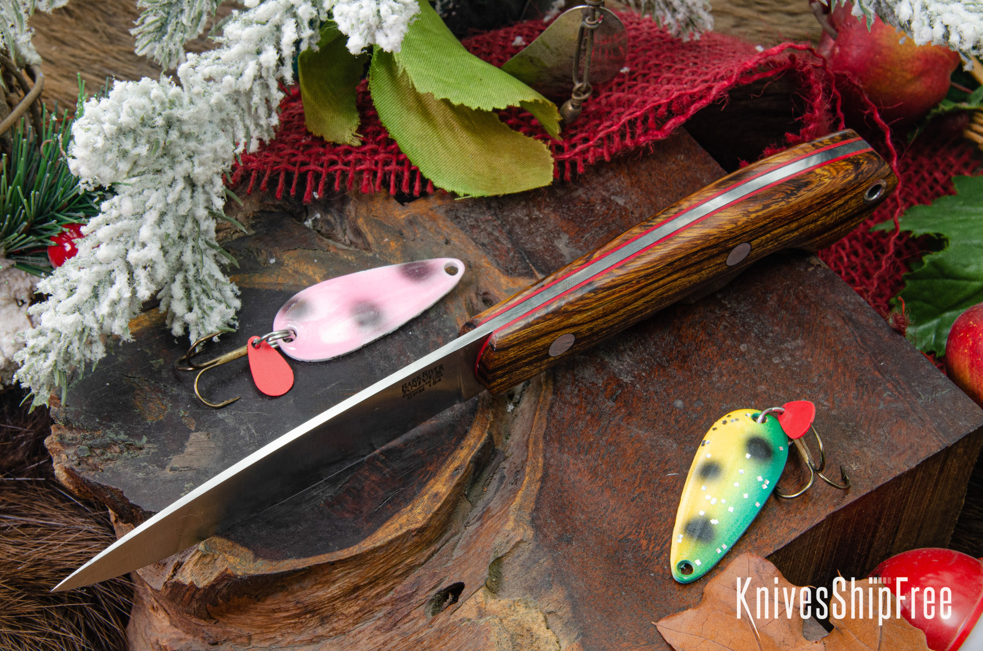 Bark River Knives: Bird & Trout - CPM 154 - Desert Ironwood - Red Liners #4