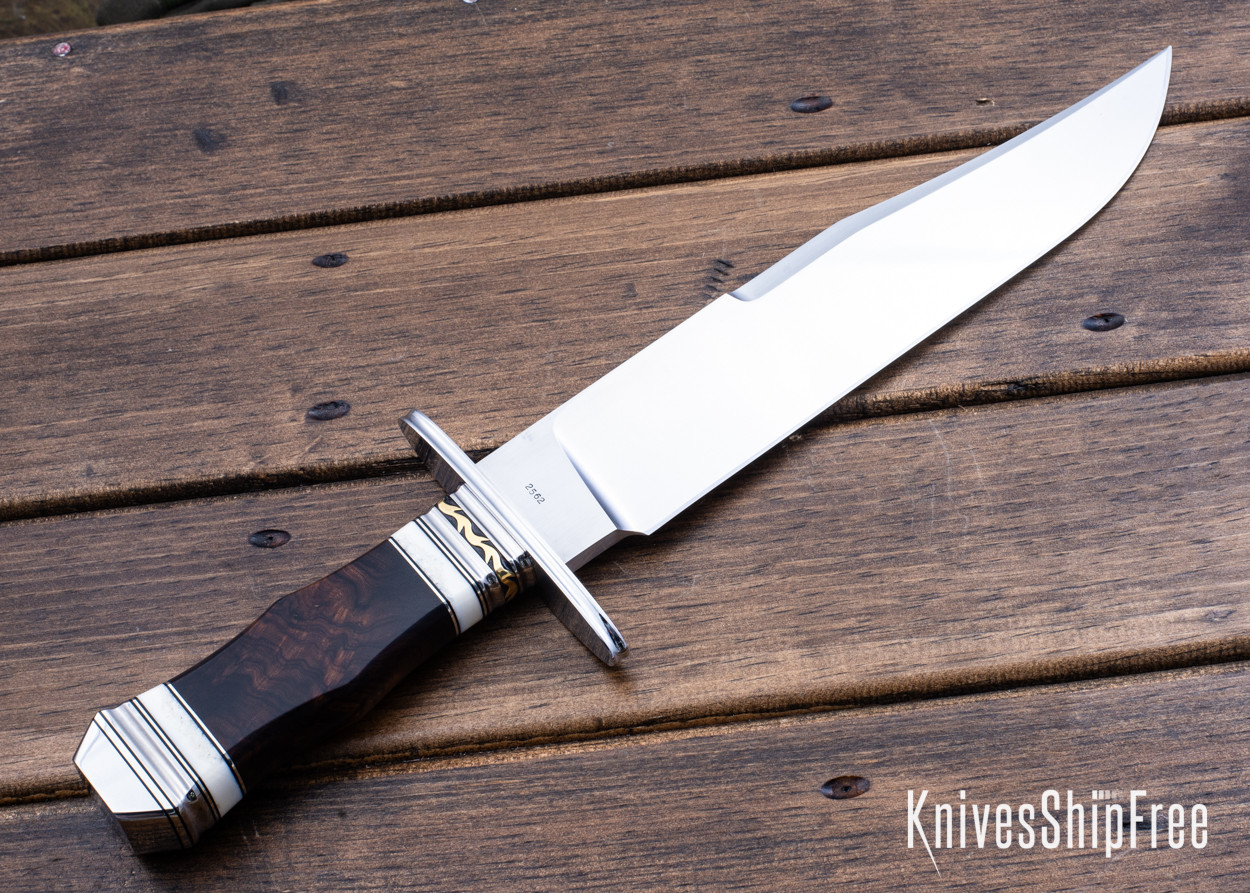 Alan Warren Custom Knives: #2562 Coffin Handle Bowie - Ironwood Burl ...