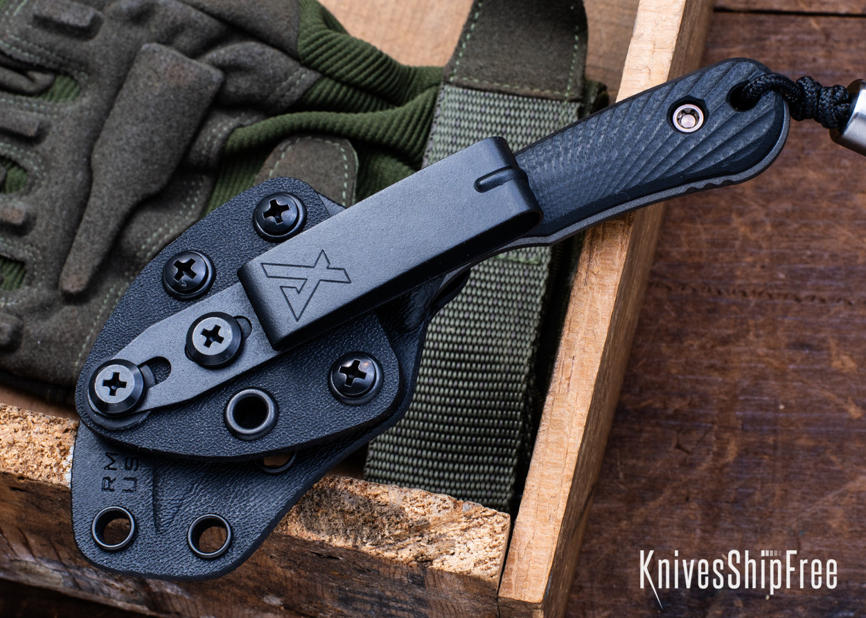 RMJ Tactical: Gym Rat - Black G-10 - Nitro-V - Tungsten Cerakote