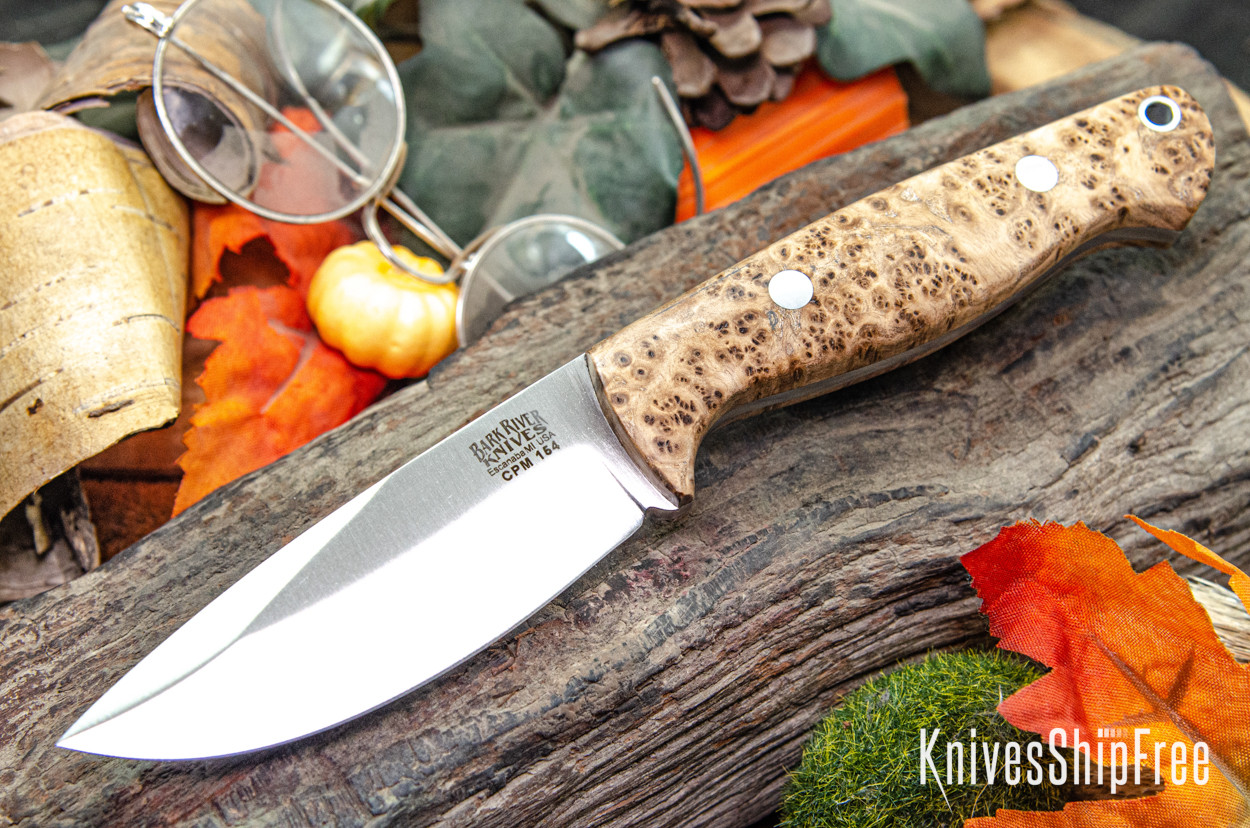 Bark River Knives: North Country EDC - CPM 154 - Black Ash Burl #2