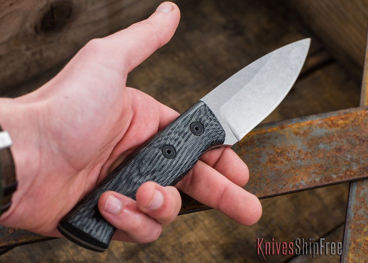 Fiddleback Forge: Production Bushfinger - Natural Canvas Micarta - S35VN