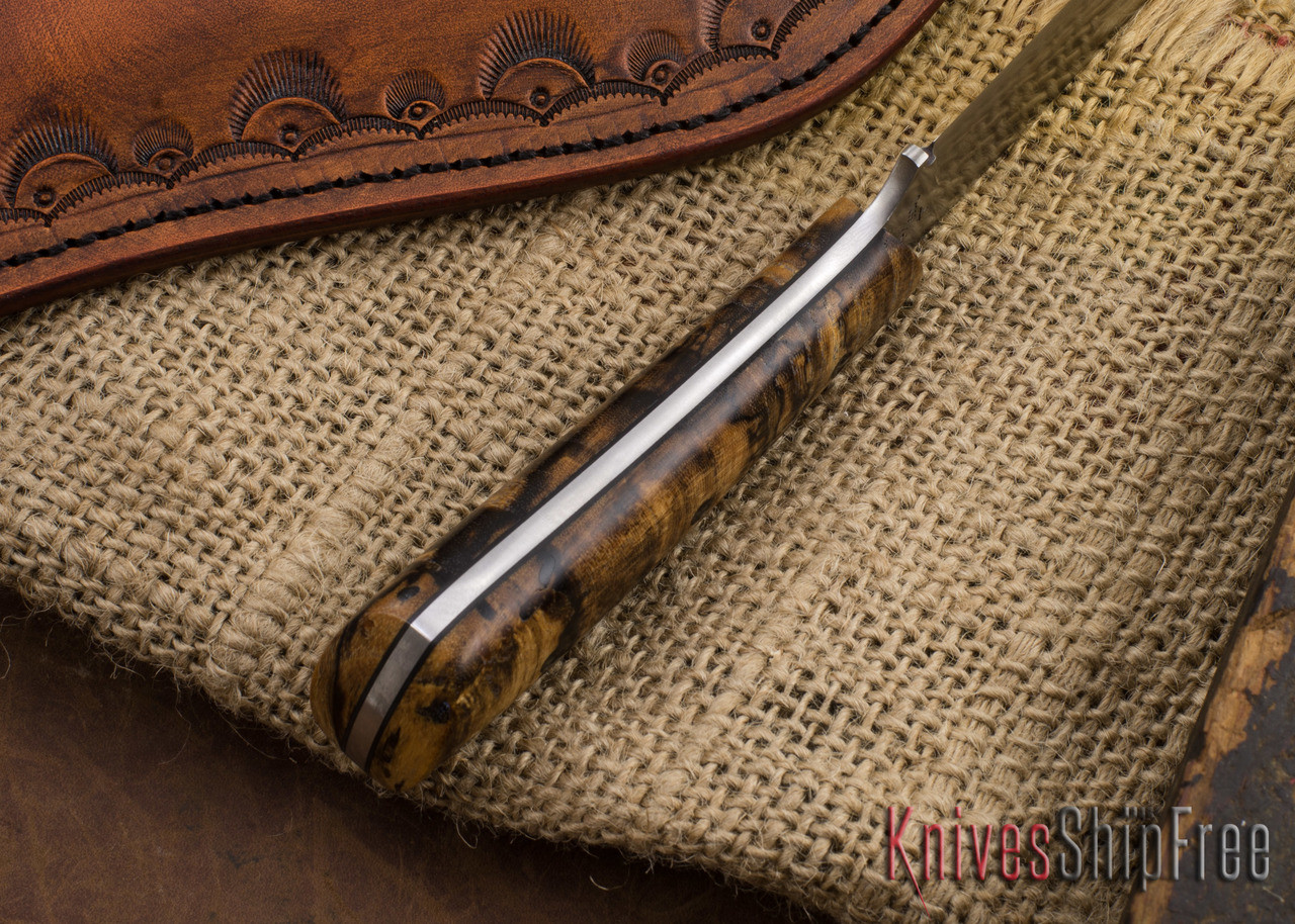 Cross Knives: Lil' Whitetail - Spalted Hackberry - Black Liners