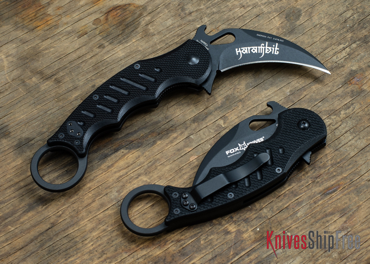 Bastinelli Knives: Pika - Black PVD N690CO - Karambit by Doug Marcaida