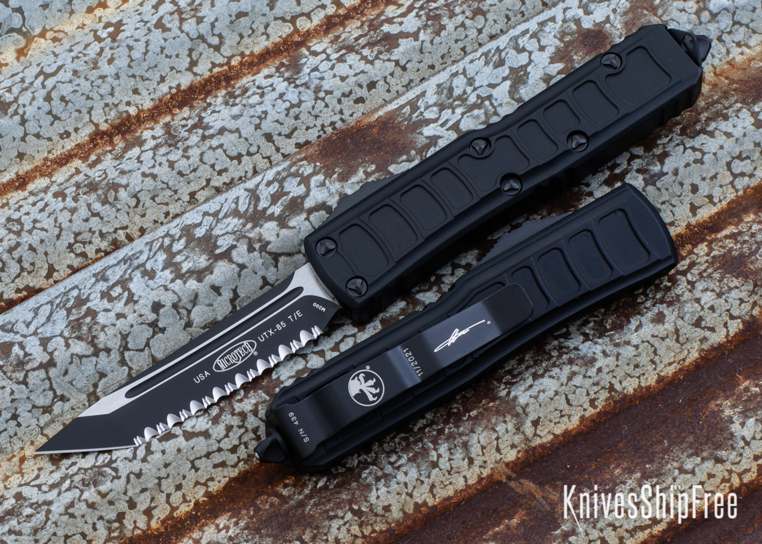 Microtech Utx 85 Ii Auto Otf Tanto Edge Signature Series Black