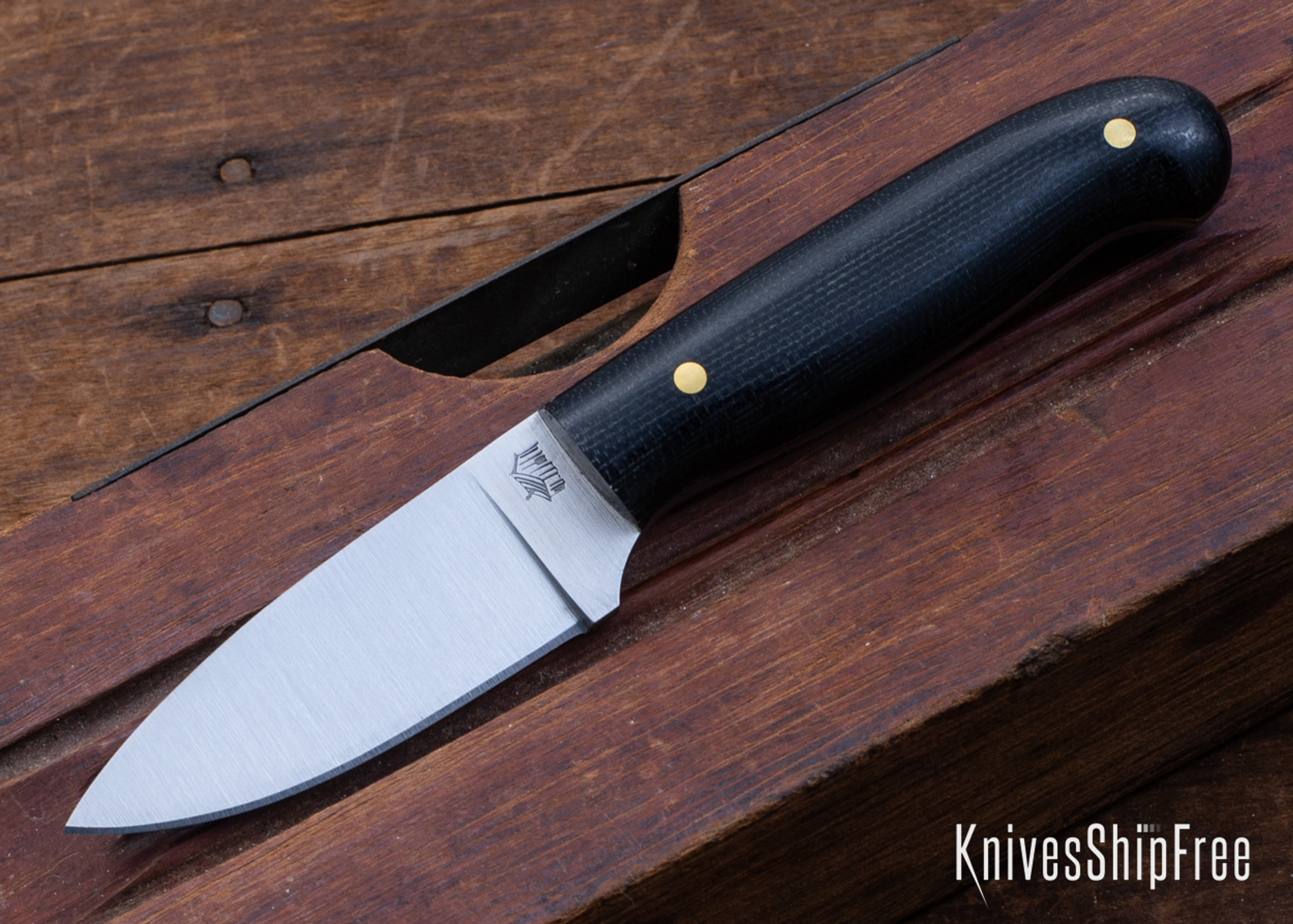 L.T. Wright Knives: Patriot 3V - Black Micarta - Matte