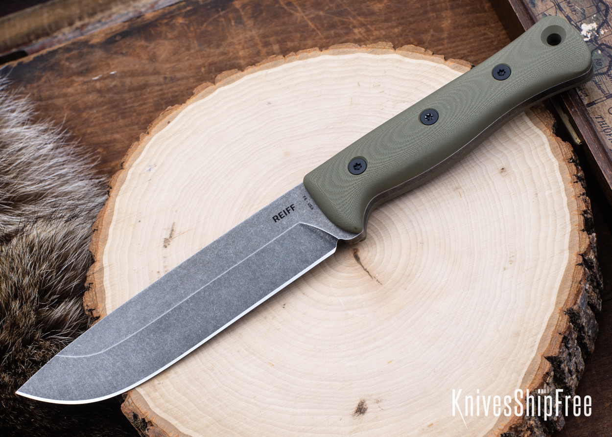 Reiff Knives: F6 Leuku Survival Knife - Black G-10 - CPM-3V - Acid ...