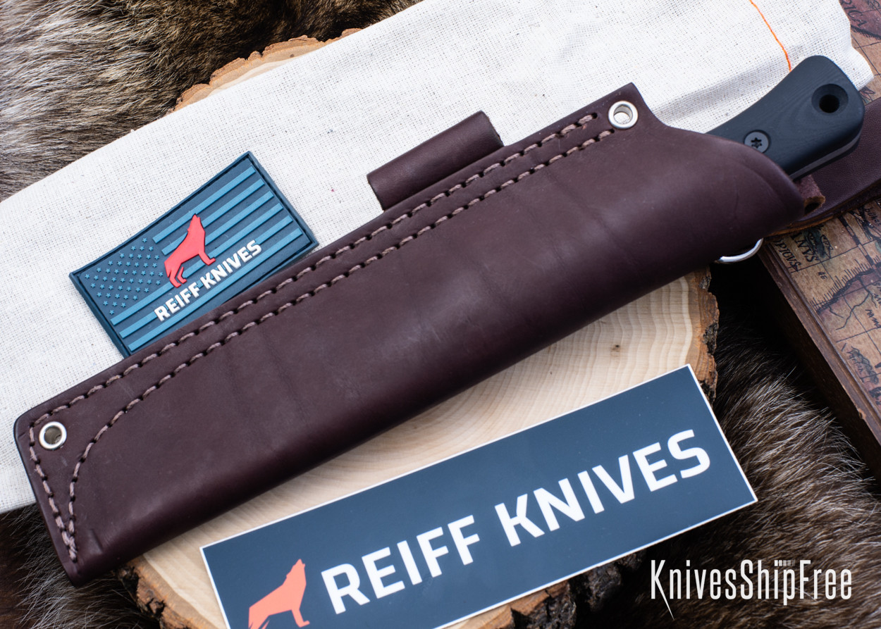 Reiff Knives: F6 Leuku Survival Knife - Black G-10 - CPM-3V - Acid ...