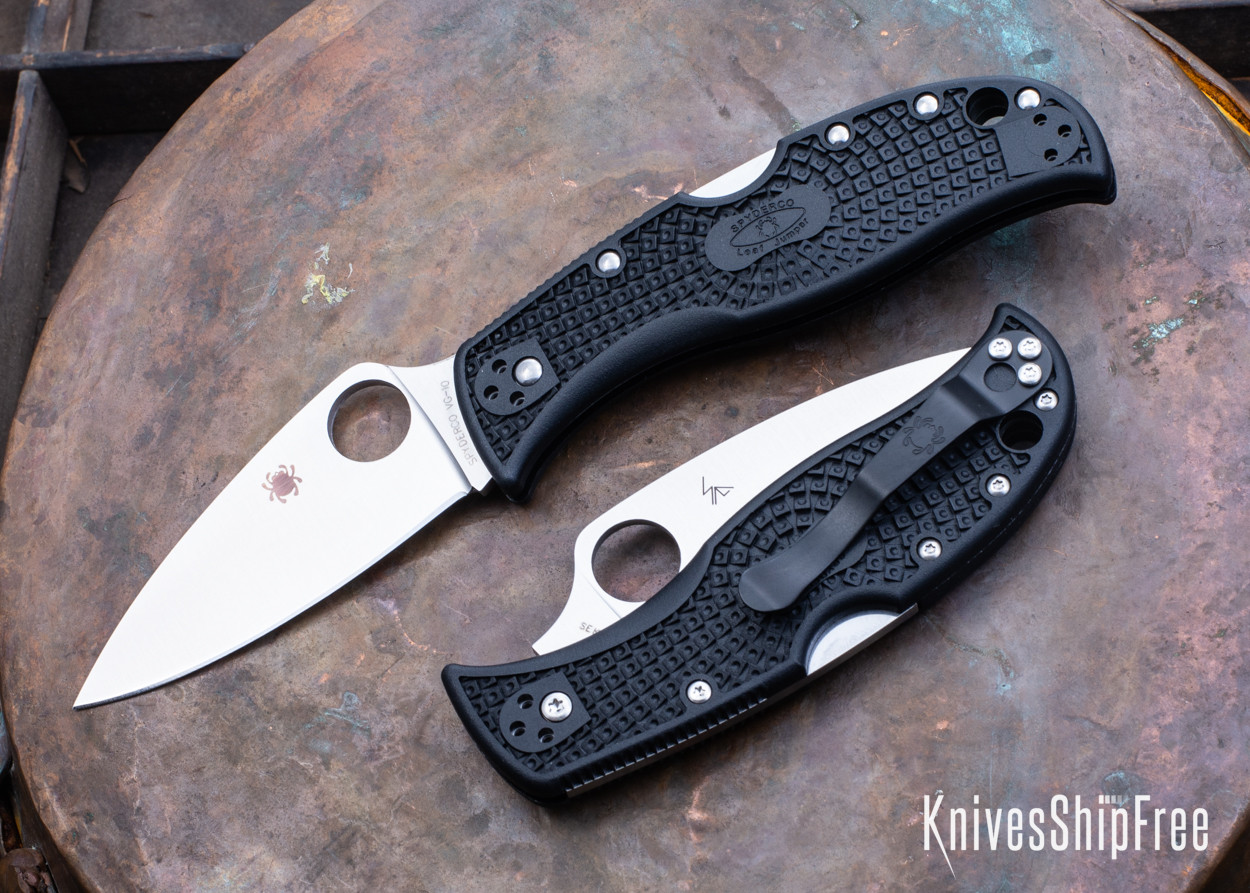 Spyderco: Paramilitary 2 - Teal G-10 - CPM-S90V - Black DLC - Blackout ...