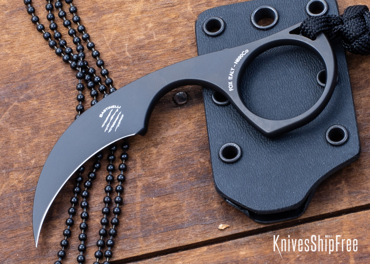 Bastinelli Knives: Pika - Stonewashed N690CO - Karambit by Doug Marcaida