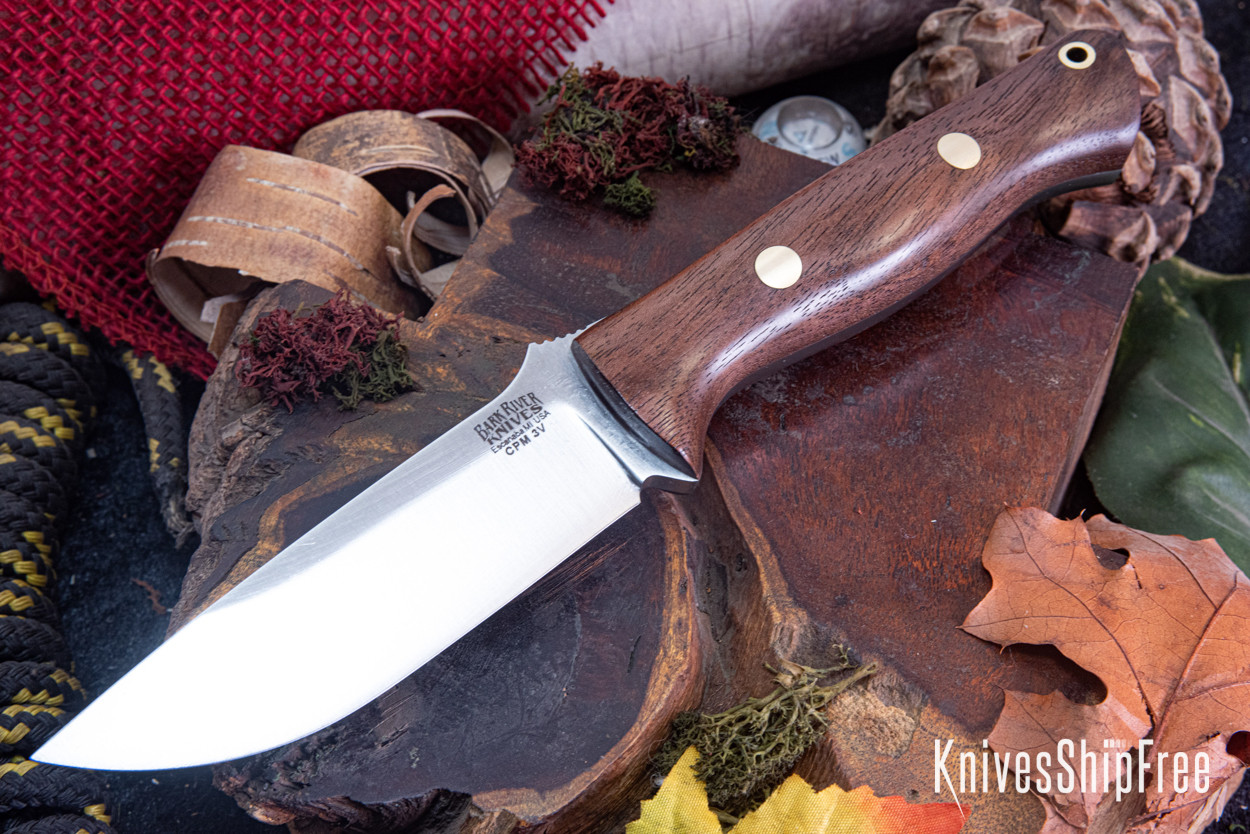 Bark River Knives: Bravo 1 - CPM 3V - American Walnut - Brass Pins