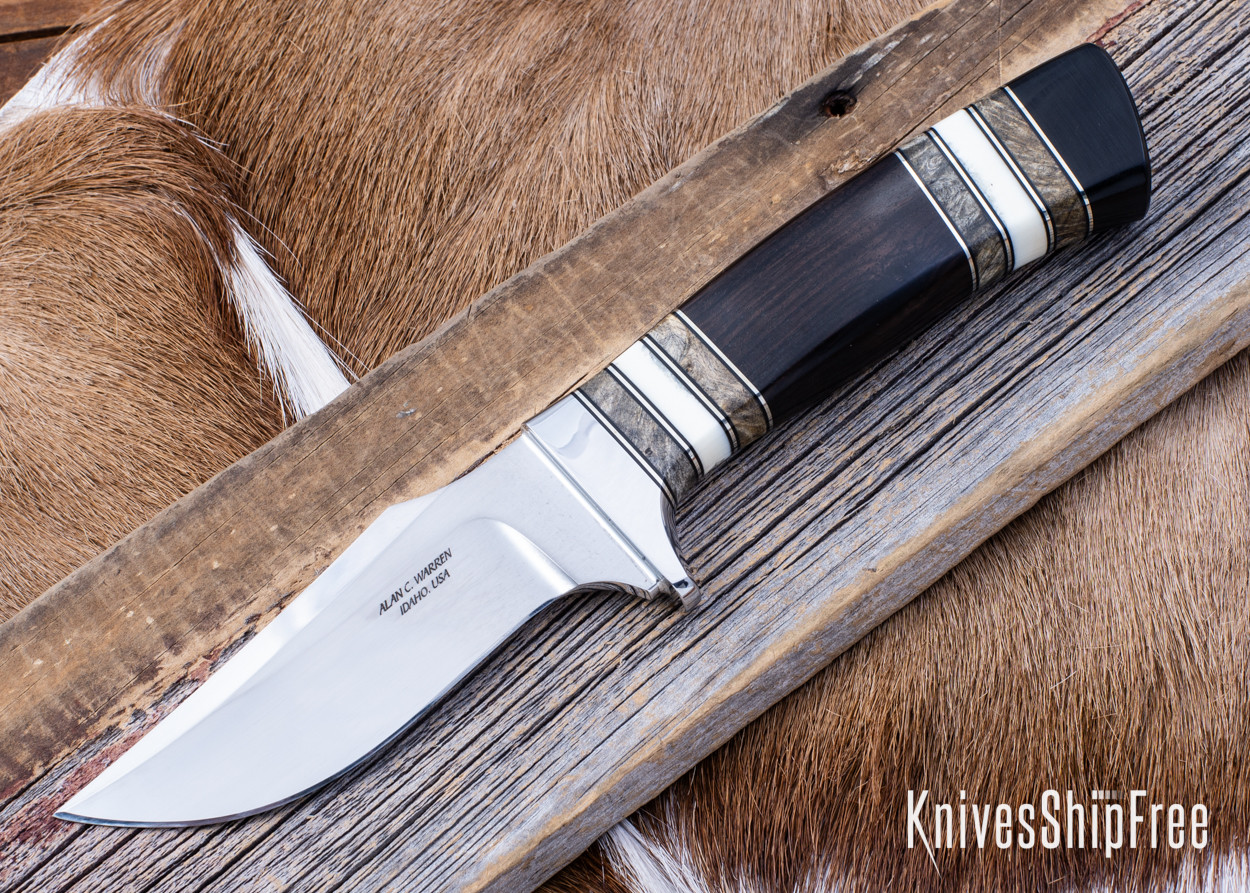 Alan Warren Custom Knives: #2563 Spear Point Hunter - African Blackwood ...