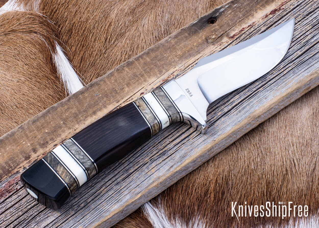 Alan Warren Custom Knives: #2563 Spear Point Hunter - African Blackwood ...