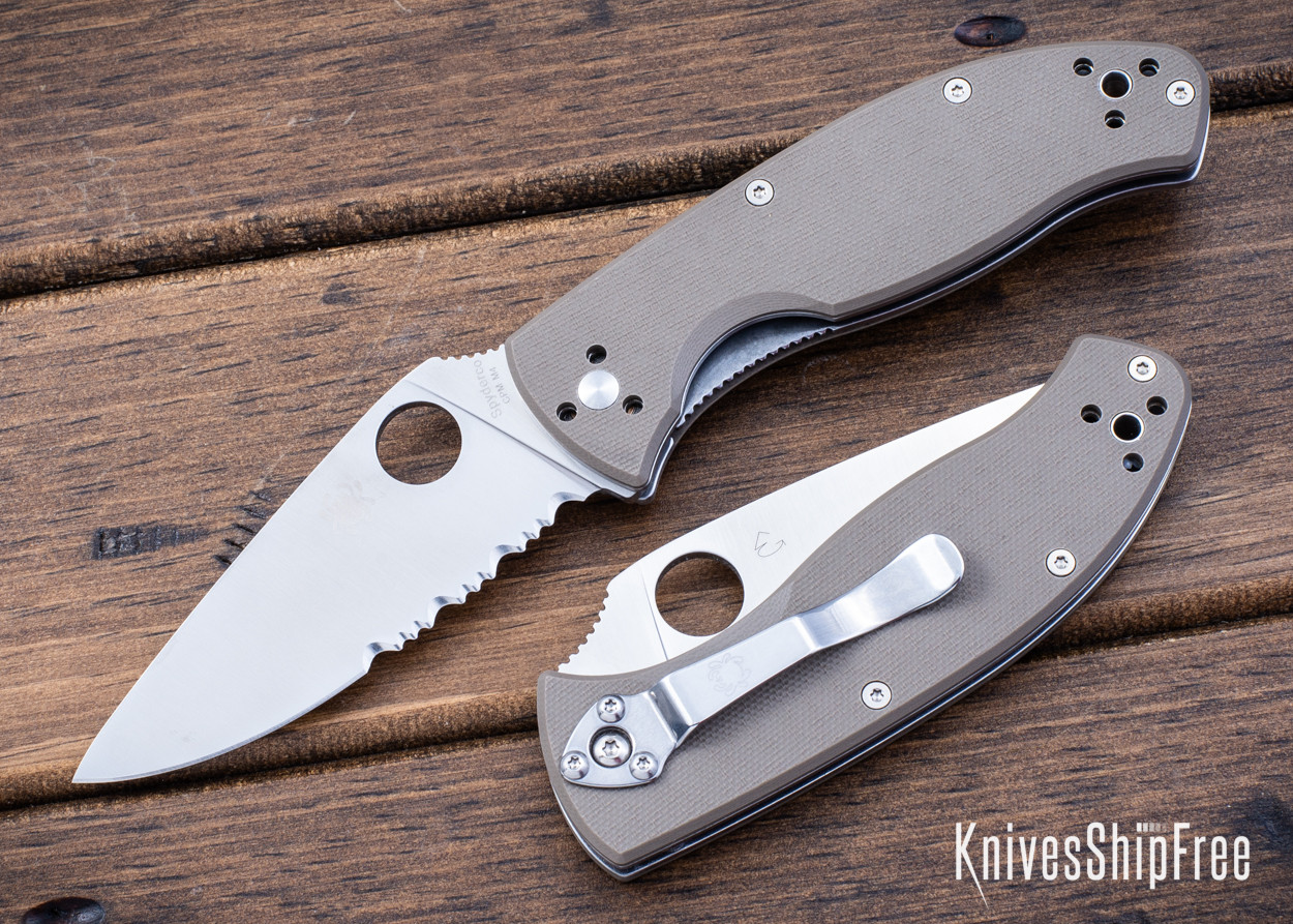 Spyderco: Tenacious - Brown G-10 - CPM-M4 - Combo Edge - C122GBNM4PS