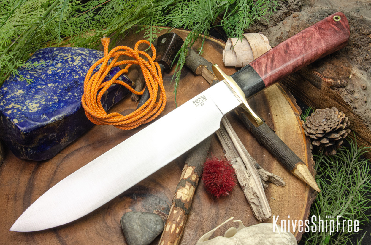 Bark River Knives: Mike Stewart Bowie - A2 - Cherry Maple Burl #3