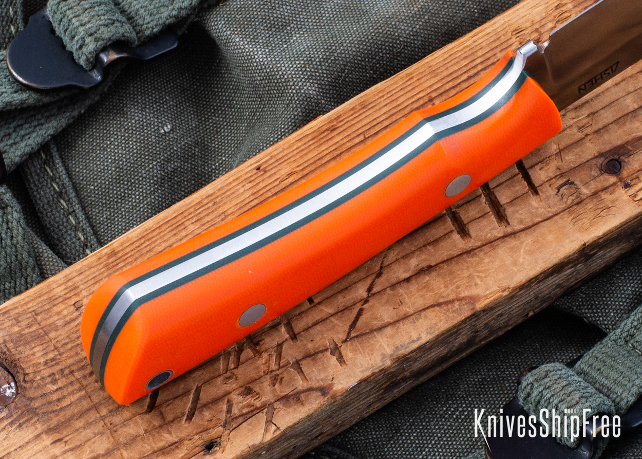 Lishen Knives: Pathfinder - Orange G-10 - Matte - Aluminum Pins ...