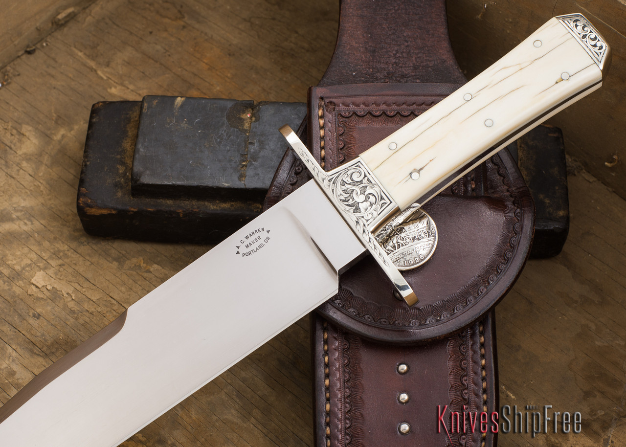 Alan Warren Knives: Custom Bowie - Walrus Ivory - #37